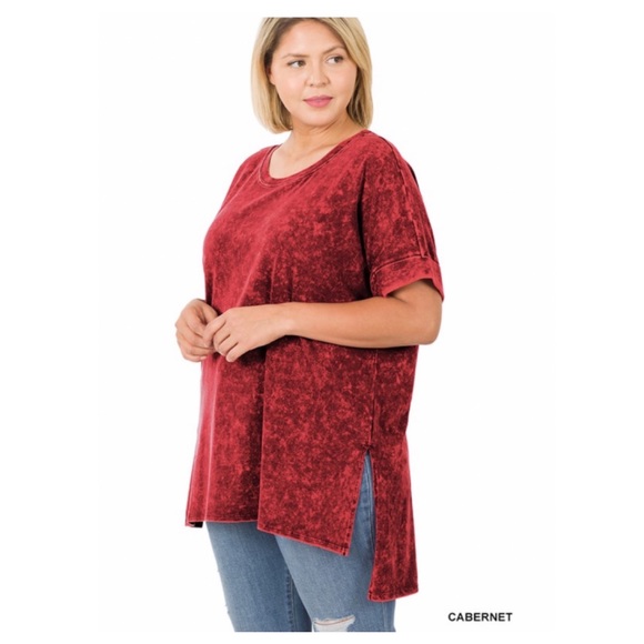 A Girl Thing | Tops | 2 Cute Plus Mineral Wash Top | Poshmark